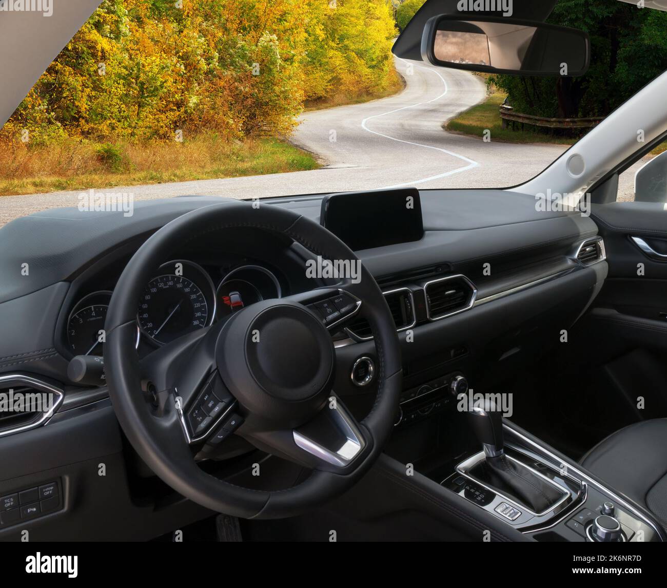 Dashboard inside car. Element of design. Travel and transportation ...