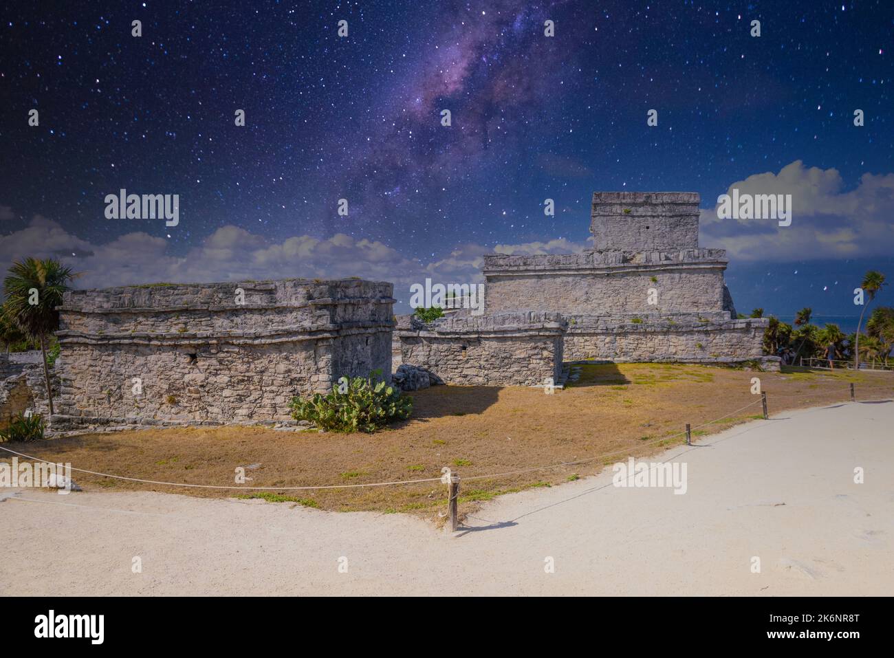 The castle, Mayan Ruins in Tulum, Riviera Maya, Yucatan, Caribbean Sea ...