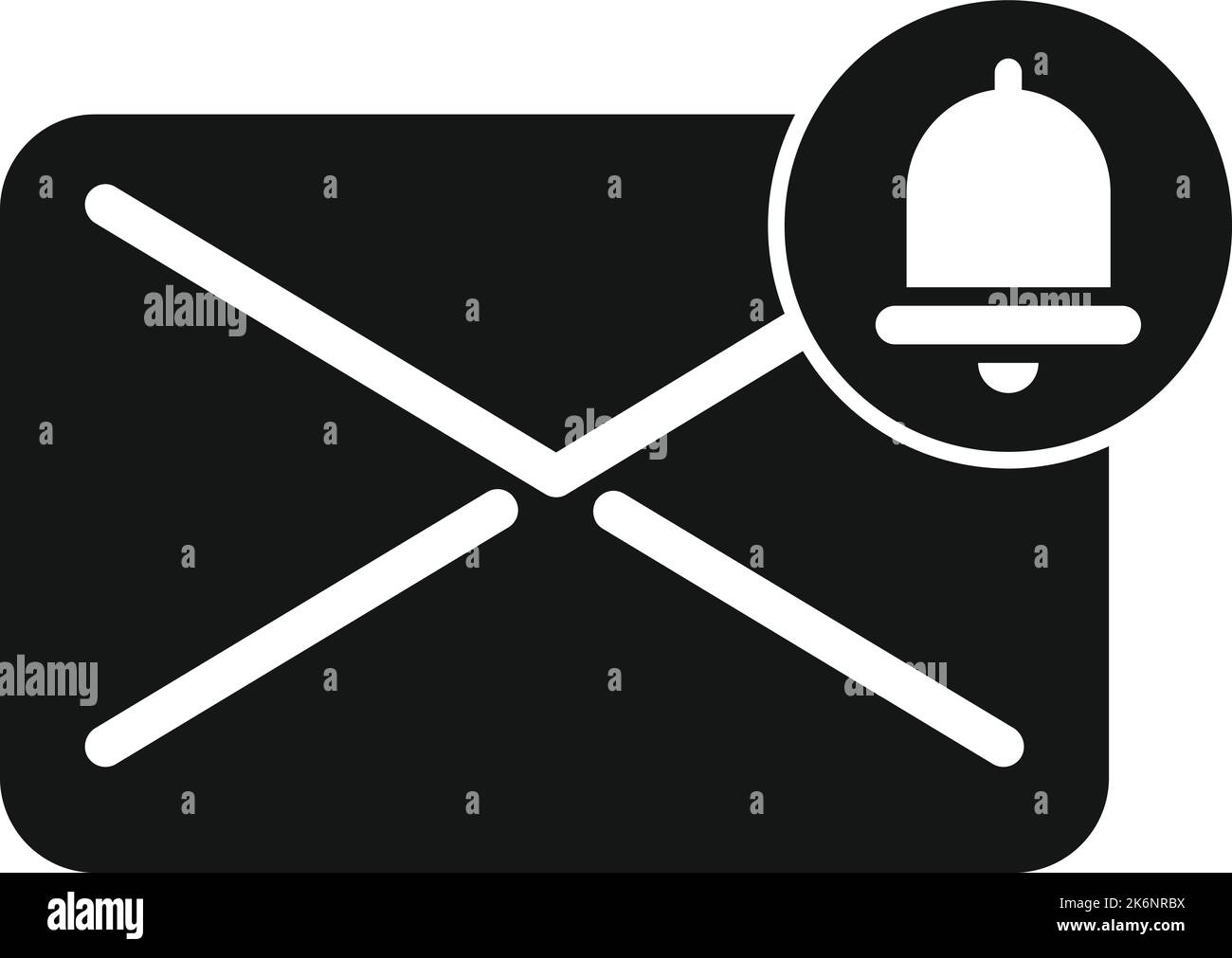 Email bell icon simple vector. Subscribe message. Notice letter Stock ...