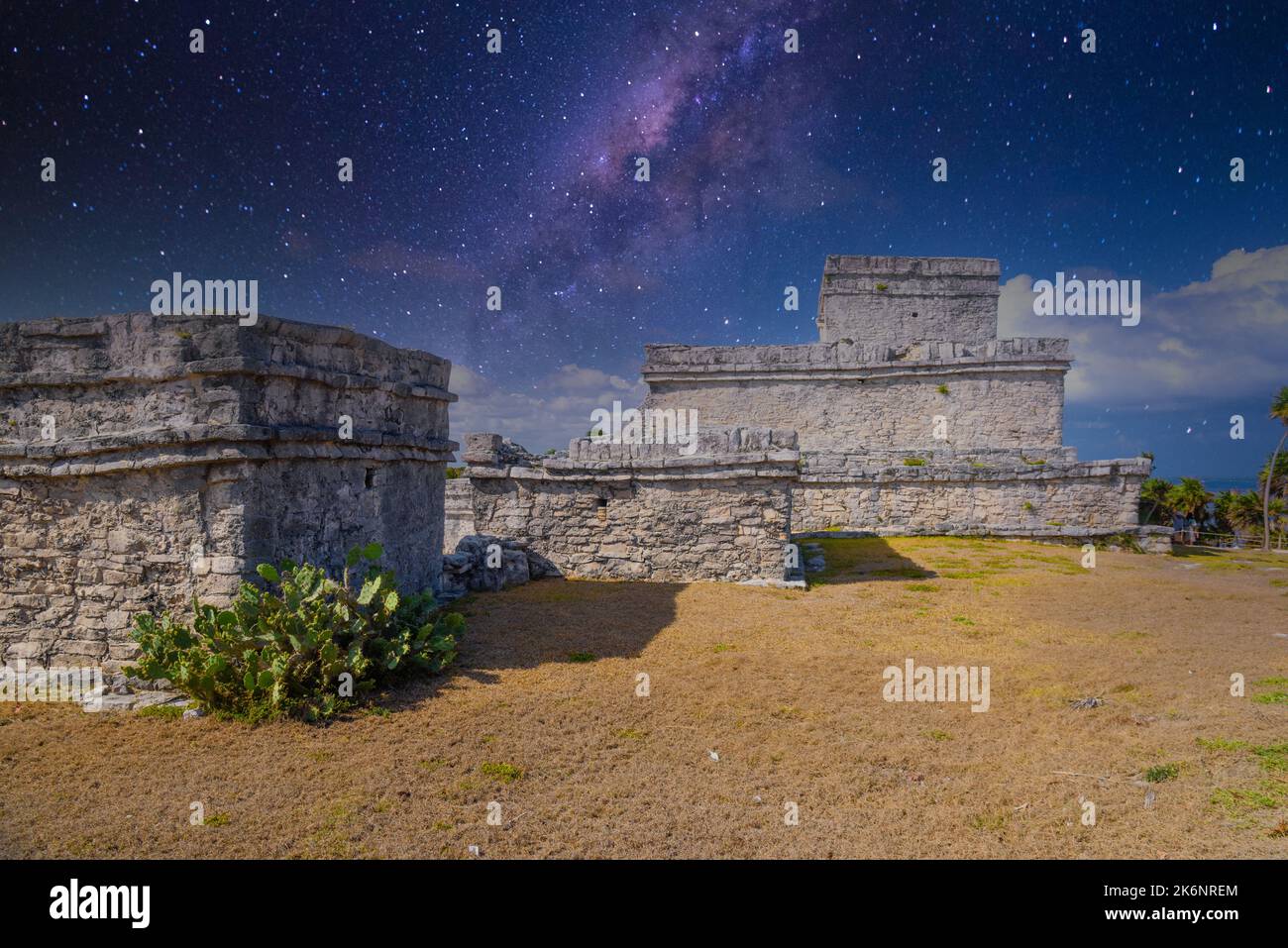 The castle, Mayan Ruins in Tulum, Riviera Maya, Yucatan, Caribbean Sea ...