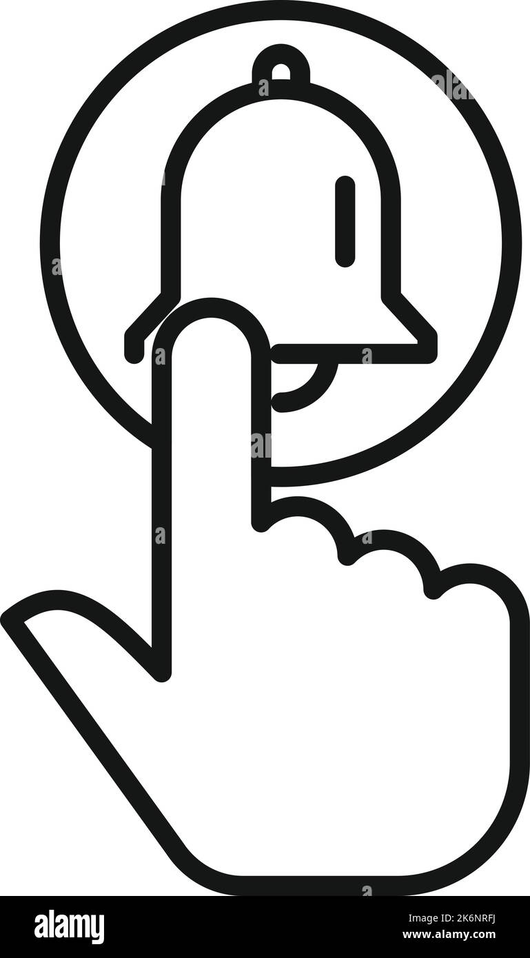 Subscribe button icon outline vector. Sound interface. Social post ...