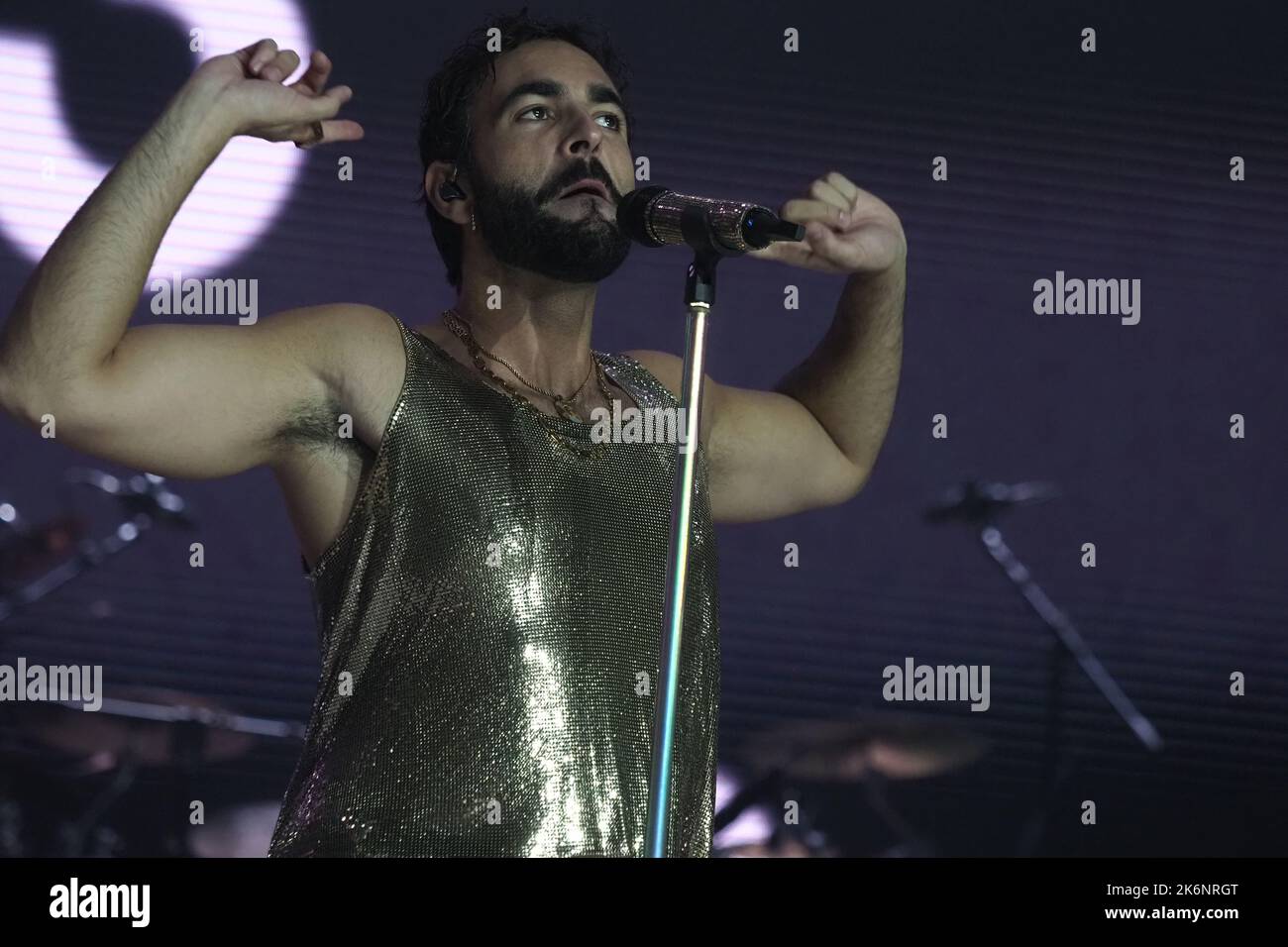 Italian singer Marco Mengoni during his performance in Bologna, Italy ...