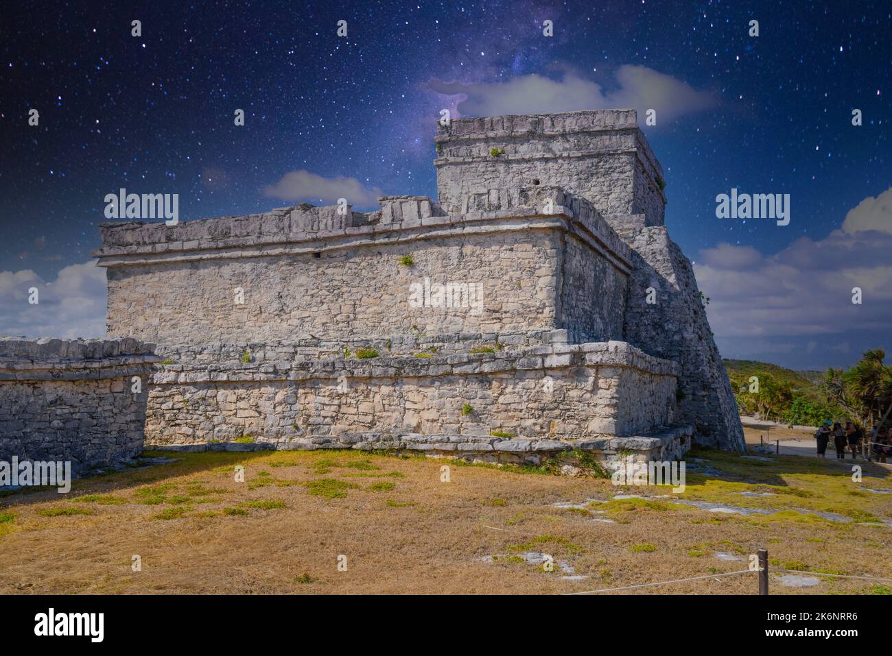 The castle, Mayan Ruins in Tulum, Riviera Maya, Yucatan, Caribbean Sea ...