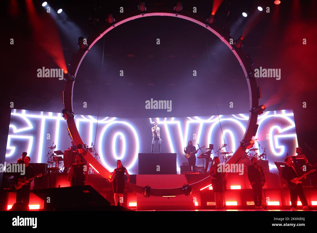 Italian singer Marco Mengoni during his performance in Bologna, Italy ...