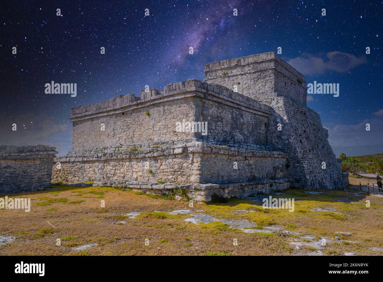 The castle, Mayan Ruins in Tulum, Riviera Maya, Yucatan, Caribbean Sea ...