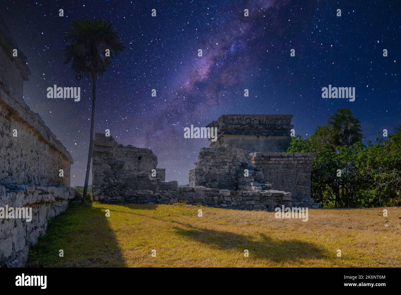 The castle, Mayan Ruins in Tulum, Riviera Maya, Yucatan, Caribbean Sea ...