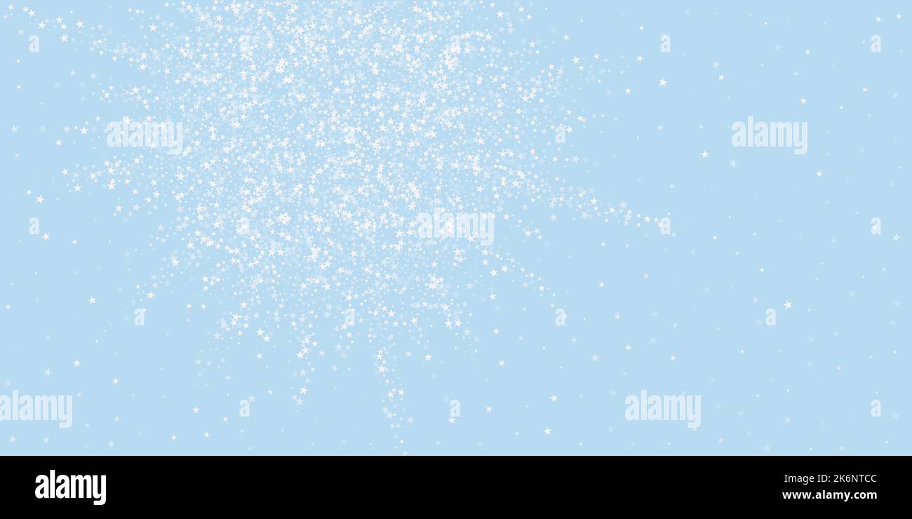 Snowy christmas background. Subtle flying snow flakes and stars on ...