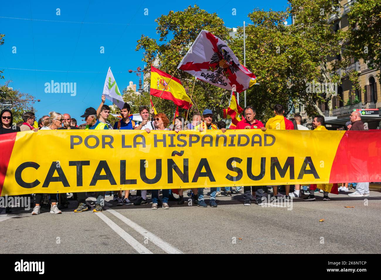 October 12 2022, Barcelona, Spanish Day Celebration by political ...
