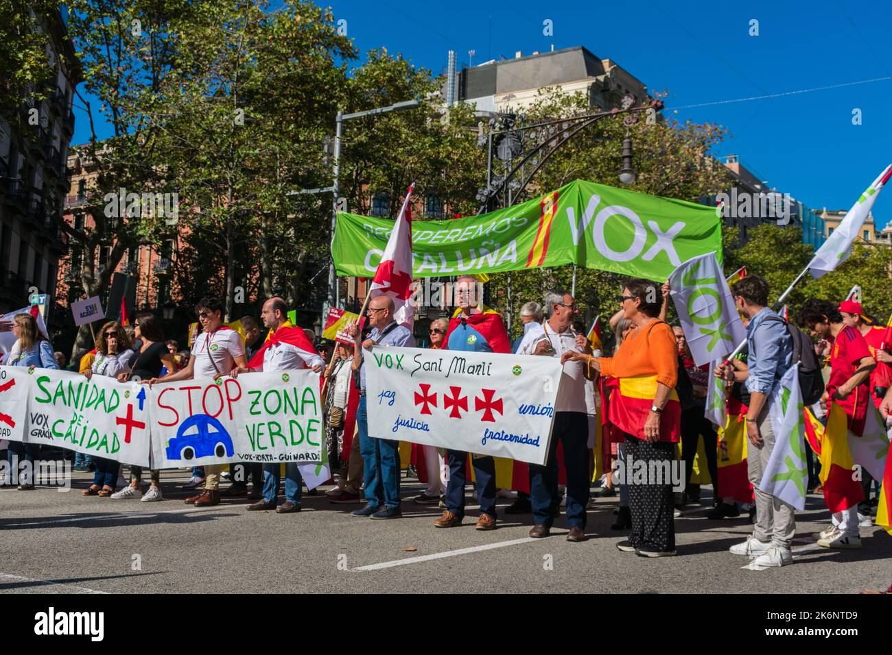 October 12 2022, Barcelona, Spanish Day Celebration by political ...