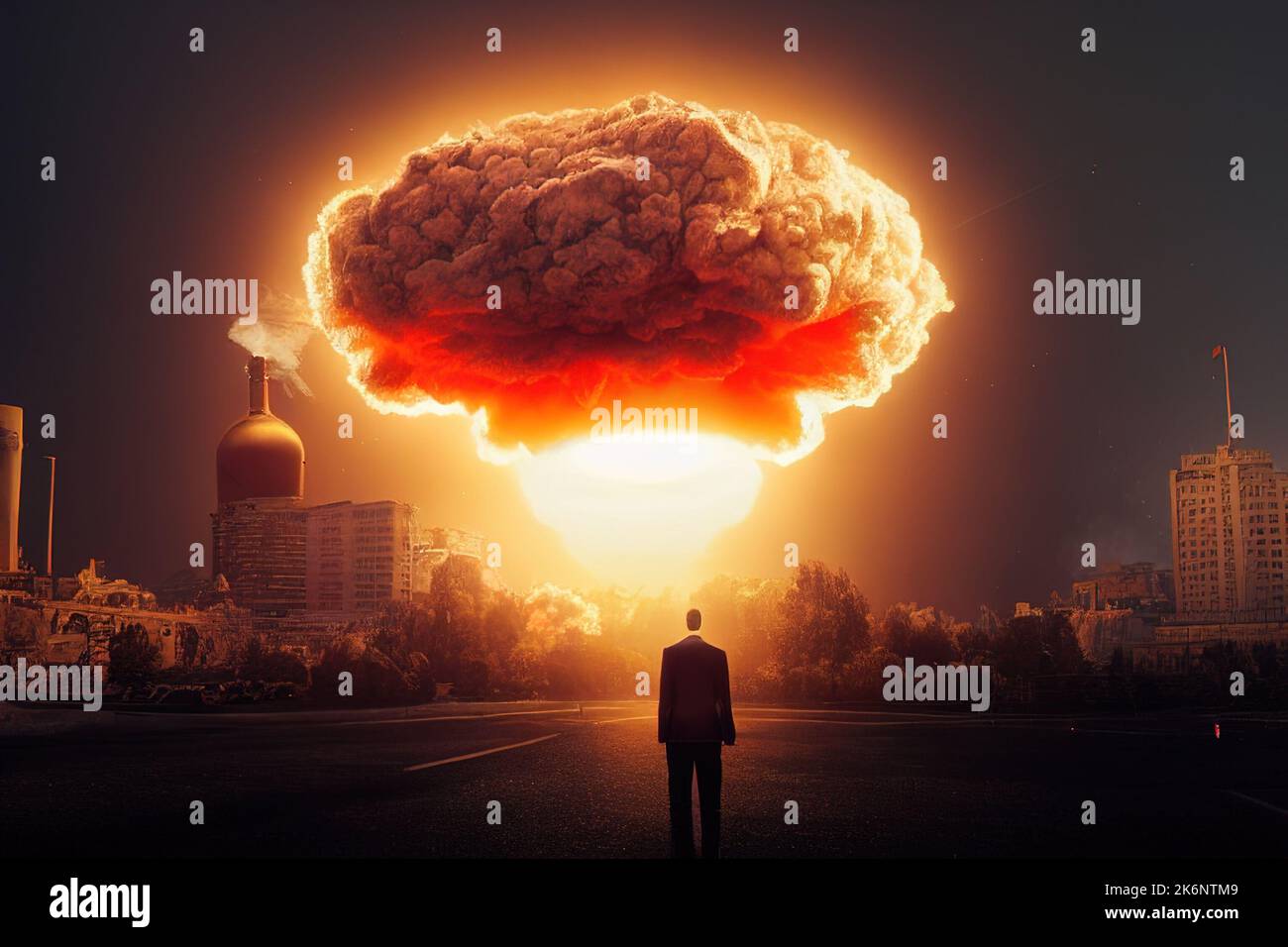 City nuclear explosion illustration hi-res stock photography and images ...