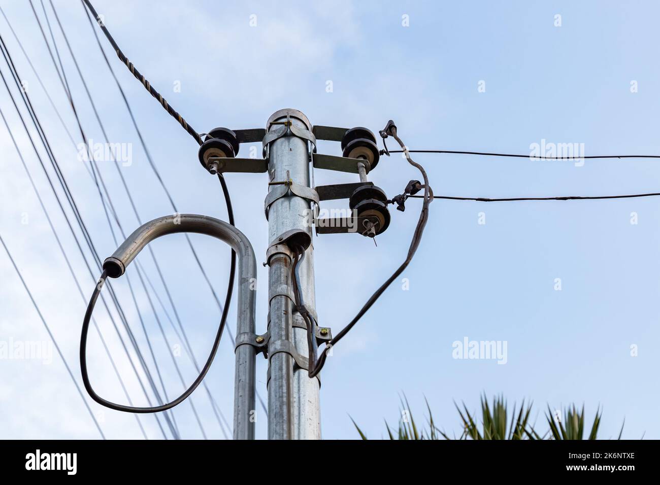 residential single-phase electrical consumption register metal pole ...