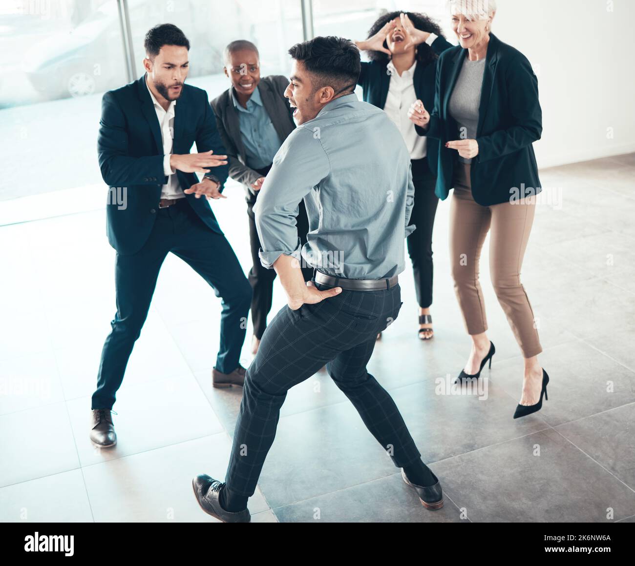Man dancing office hi-res stock photography and images - Alamy