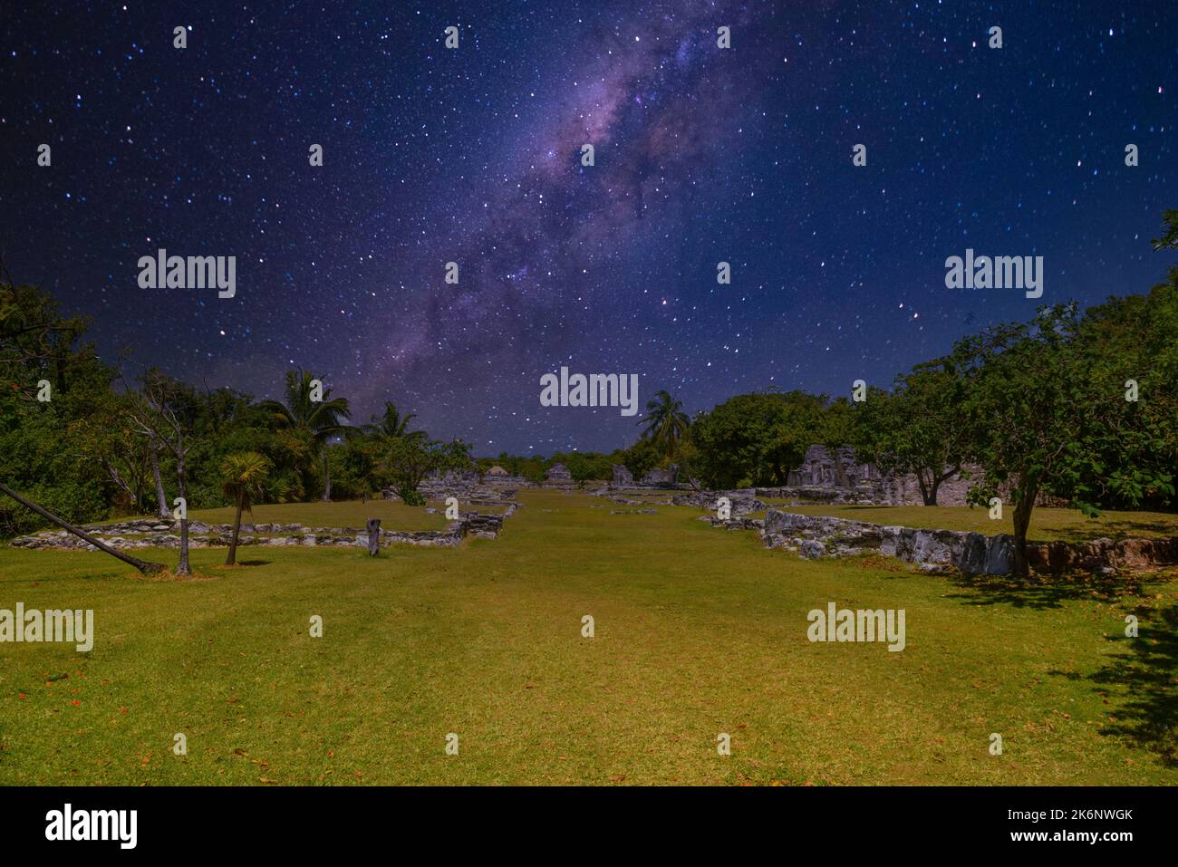 Ancient ruins of Maya in El Rey Archaeological Zone near Cancun ...