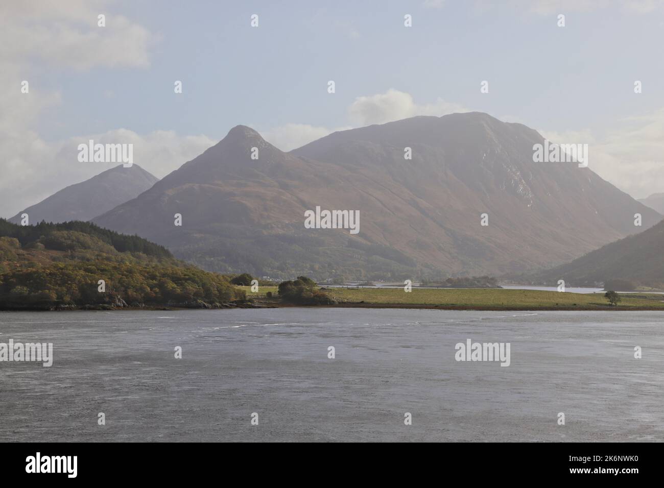 Pap of Glencoe, Sgorr nam Fiannaidh and Loch Leven viewed from ...