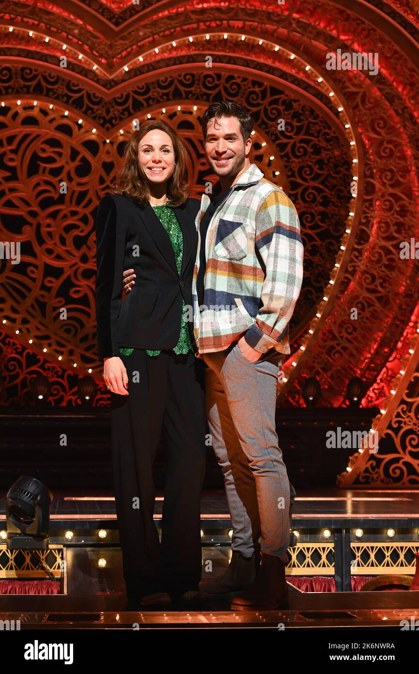 Cologne, Germany. 14th Oct, 2022. Leading actors Sophie Berner (Satine ...