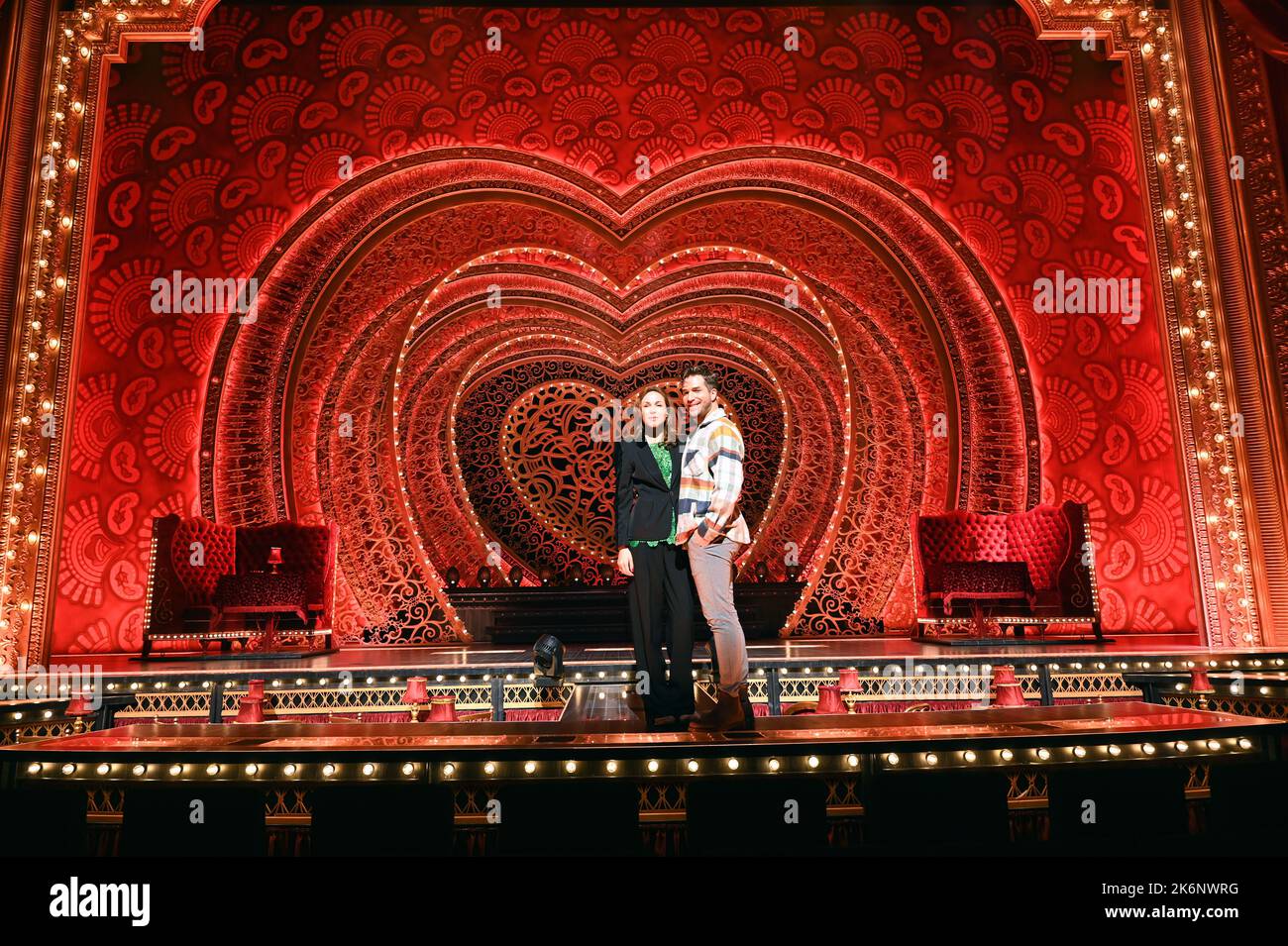 Cologne, Germany. 14th Oct, 2022. Leading actors Sophie Berner (Satine ...