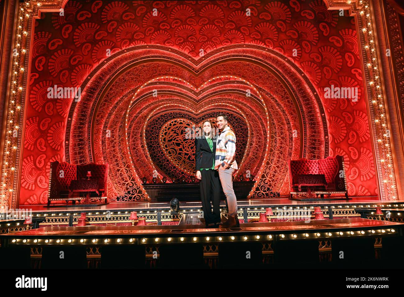 Cologne, Germany. 14th Oct, 2022. Leading actors Sophie Berner (Satine ...