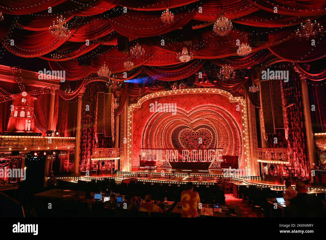 Cologne, Germany. 14th Oct, 2022. The set of "Moulin Rouge! The Musical ...