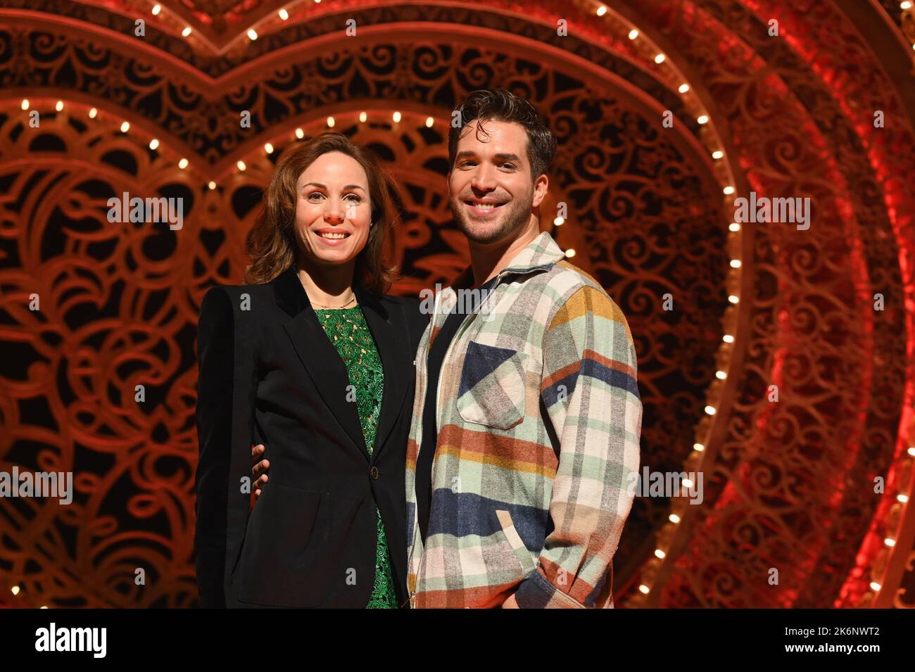 Cologne, Germany. 14th Oct, 2022. Leading actors Sophie Berner (Satine ...