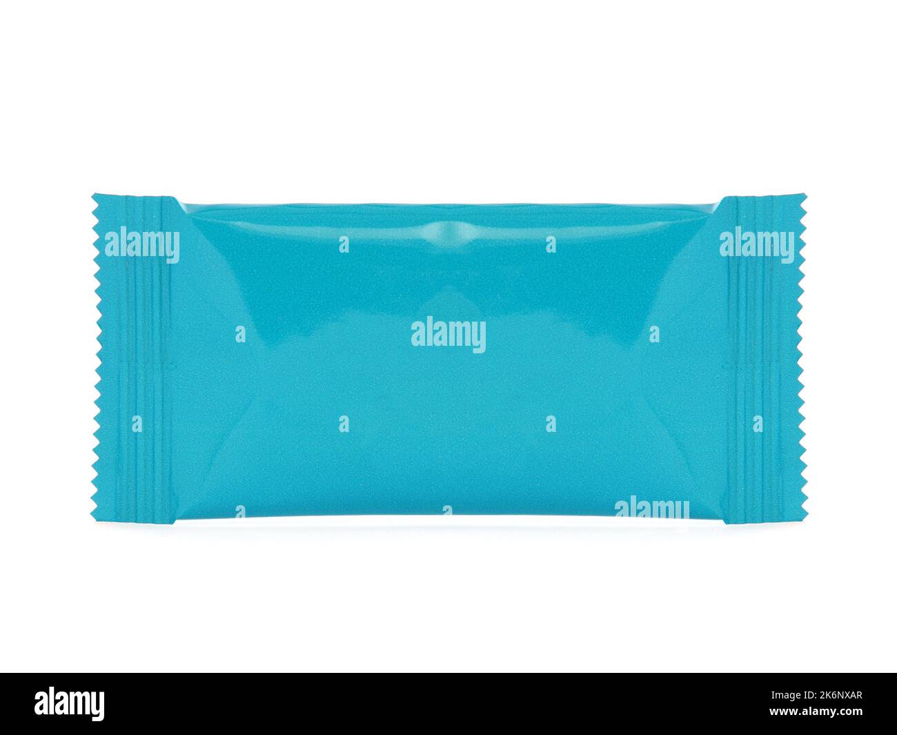 Blank blue pack isolated on white Stock Photo - Alamy