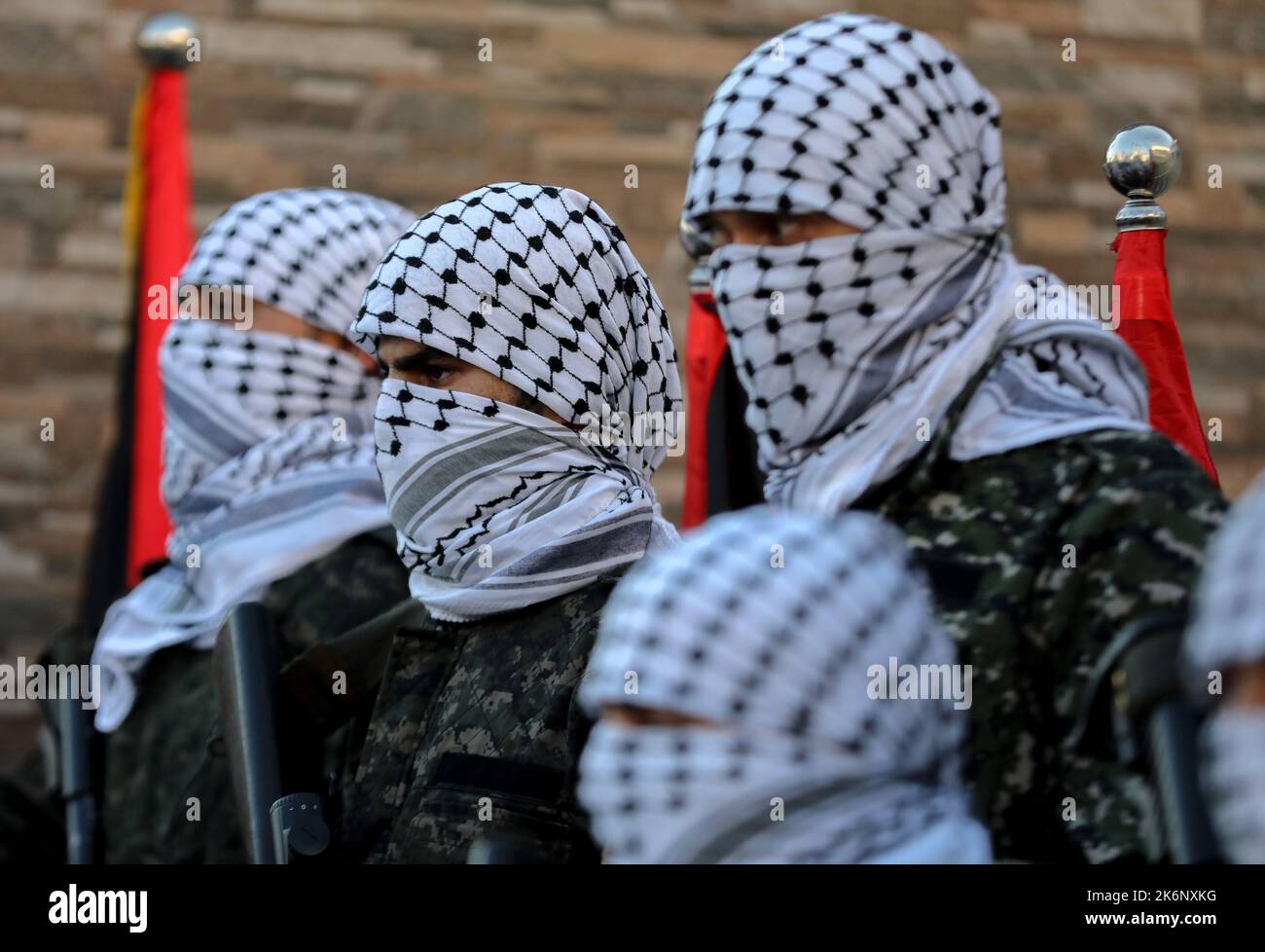 Gaza, Palestine. 14th Oct, 2022. Members of the Palestinian military ...