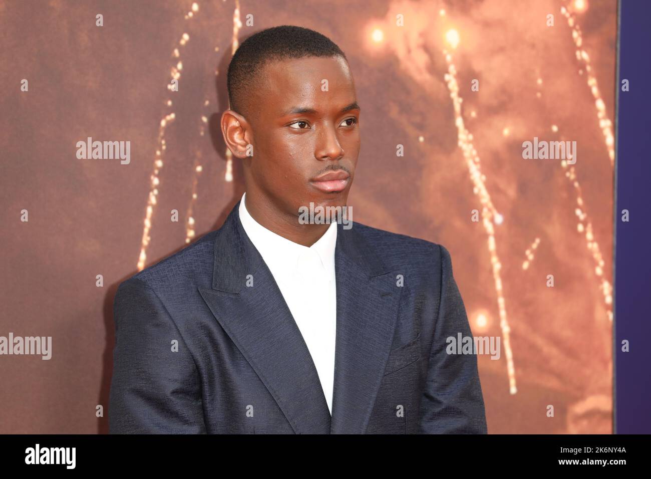 Micheal Ward attends film premiere of 'Empire of Light' during the 2022 ...
