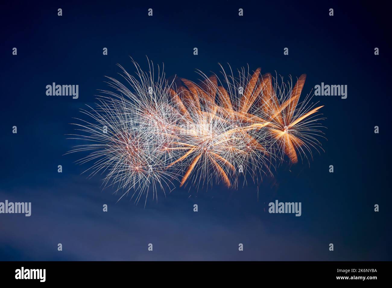 Orange Fireworks White Background