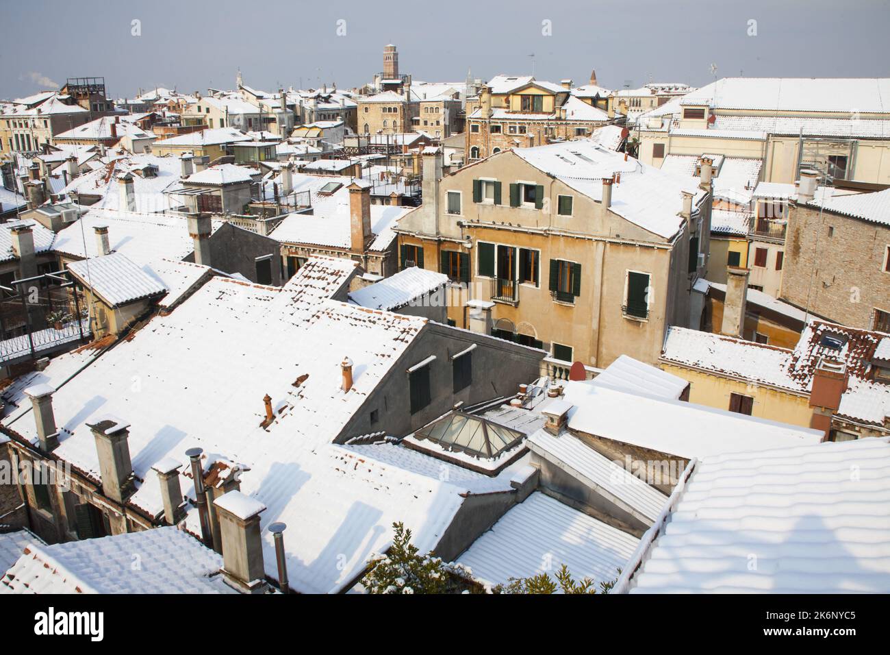 Venice with snow in winter Stock Photo - Alamy