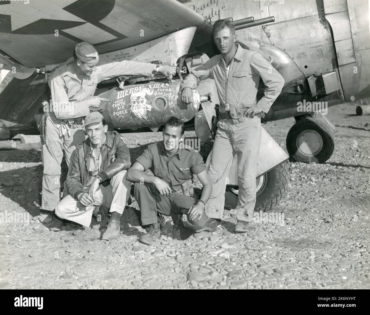 Photograph of Banshee Pilots with their Christmas Present to Hirohito ...