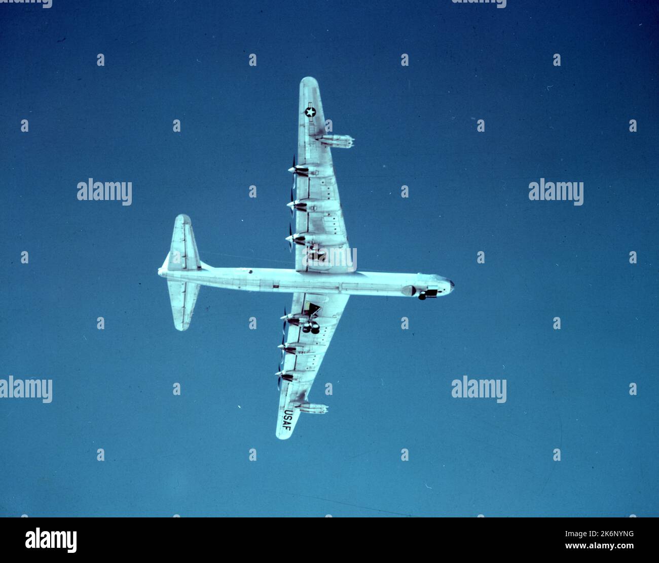 Consolidated B-36 in Flight Near Edwards Air Force Base, California ...