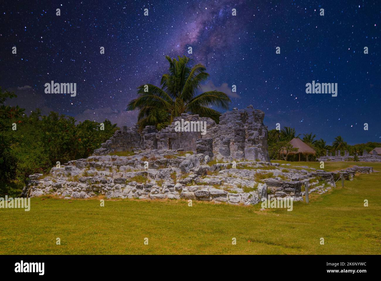 Ancient ruins of Maya in El Rey Archaeological Zone near Cancun ...