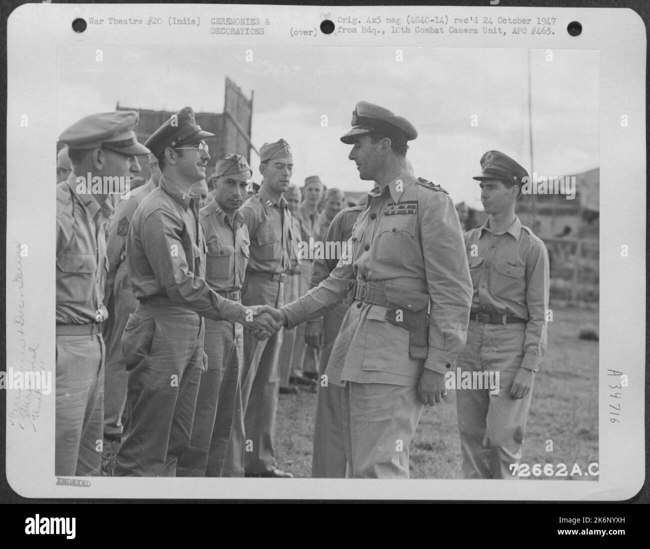 Lord Louis Mountbatten Greets A Group Of Officers Of The 311Th Fighter ...