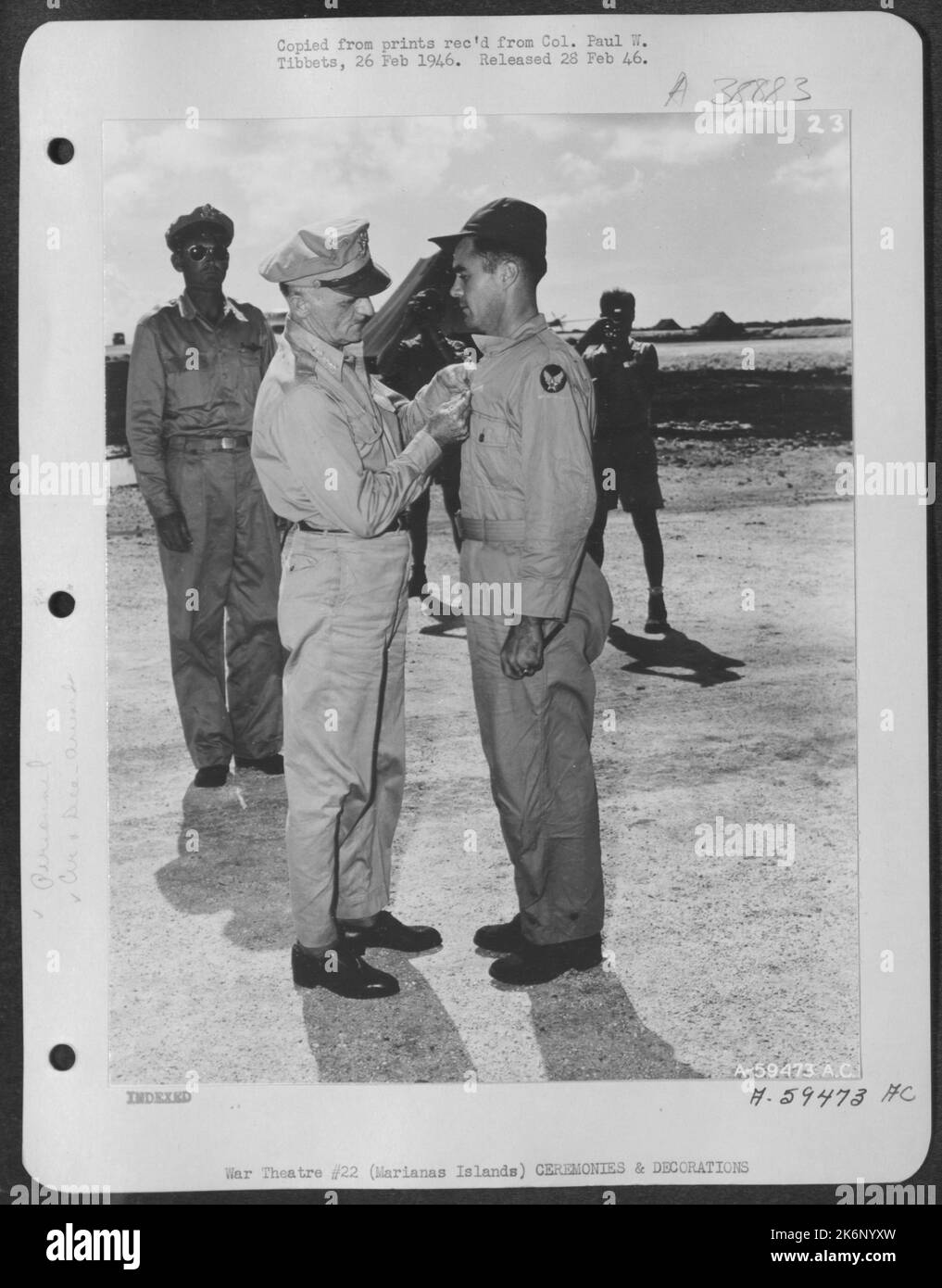 General Carl A. Spaatz Pins The Distingushed Service Cross On Colonel ...