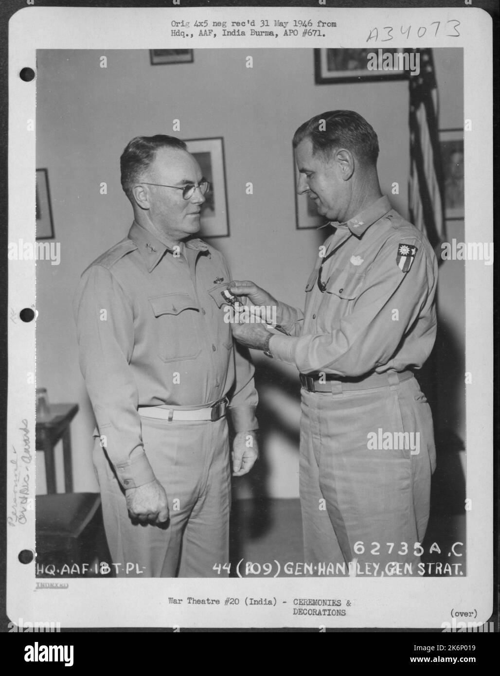 Major General Thomas J. Hanley, Jr., Commanding General Of The China ...