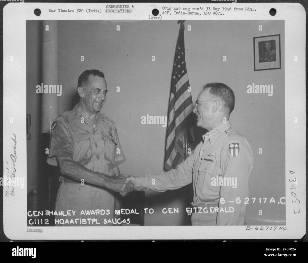 Major General Thomas J. Hanley, Jr., congratulates Brig. General ...