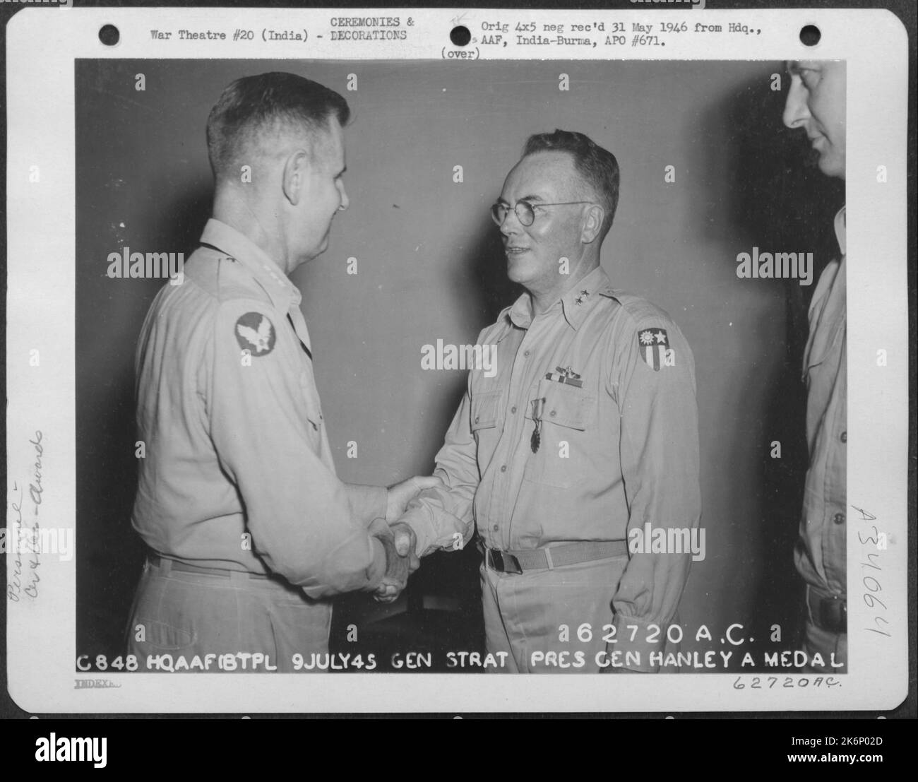 Lt. General George E. Stratemeyer congratulates Major General Thomas J ...