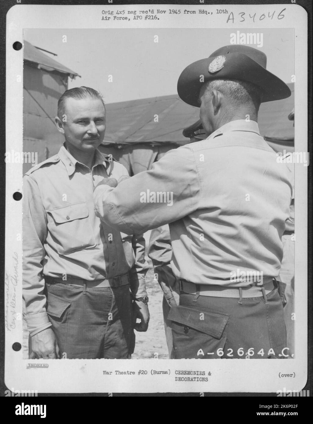 Major General Howard C. Davidson presents Oak Leaf Cluster to Air Medal ...