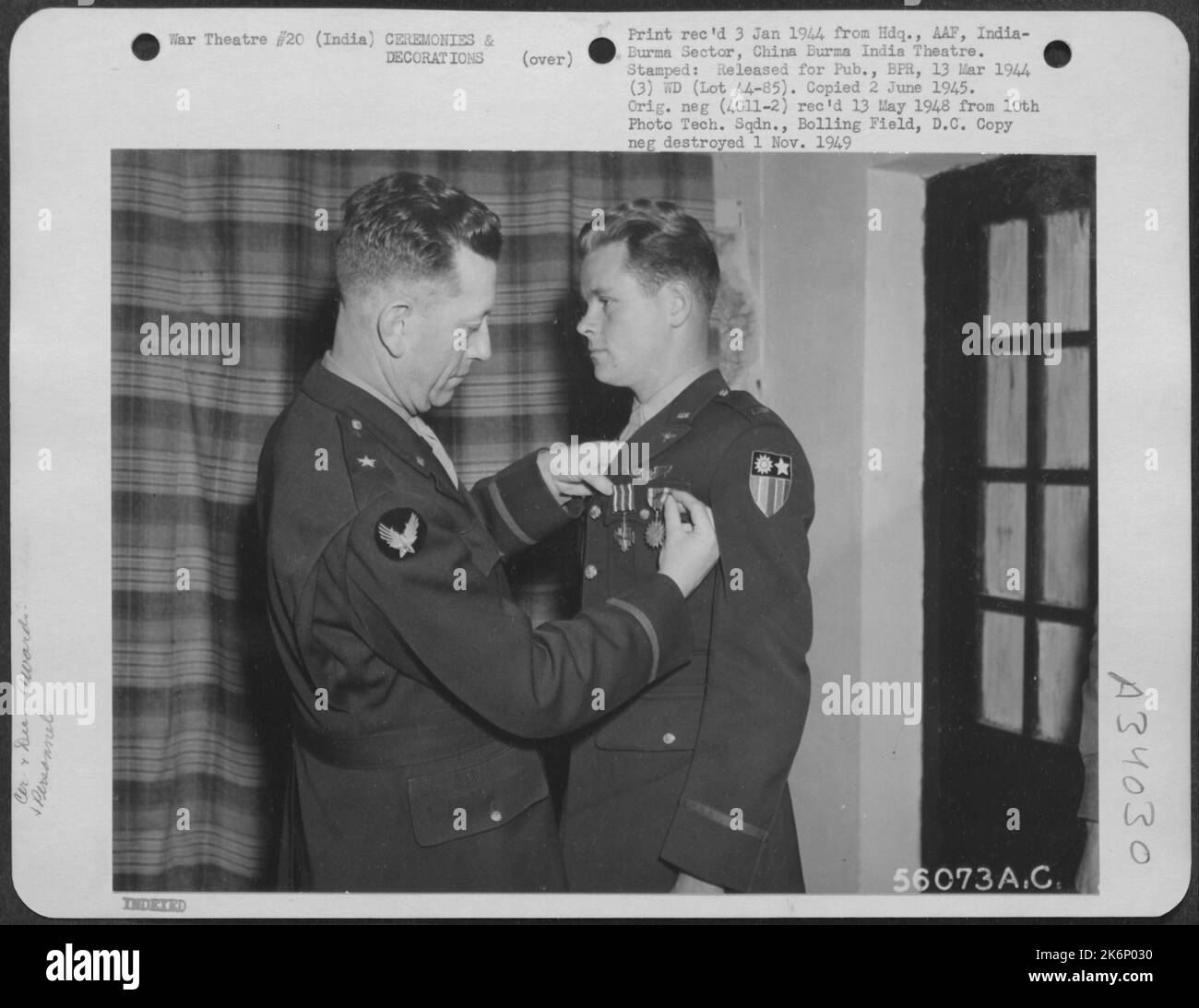 General Earl S. Hoag awards Distinguished Flying Cross and Air Medal to ...