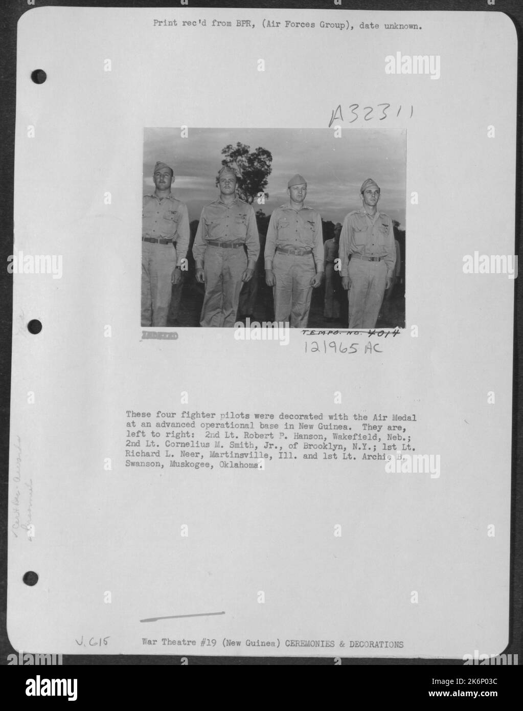 These Four Fighter Pilots Were Decorated With The Air Medal At An ...