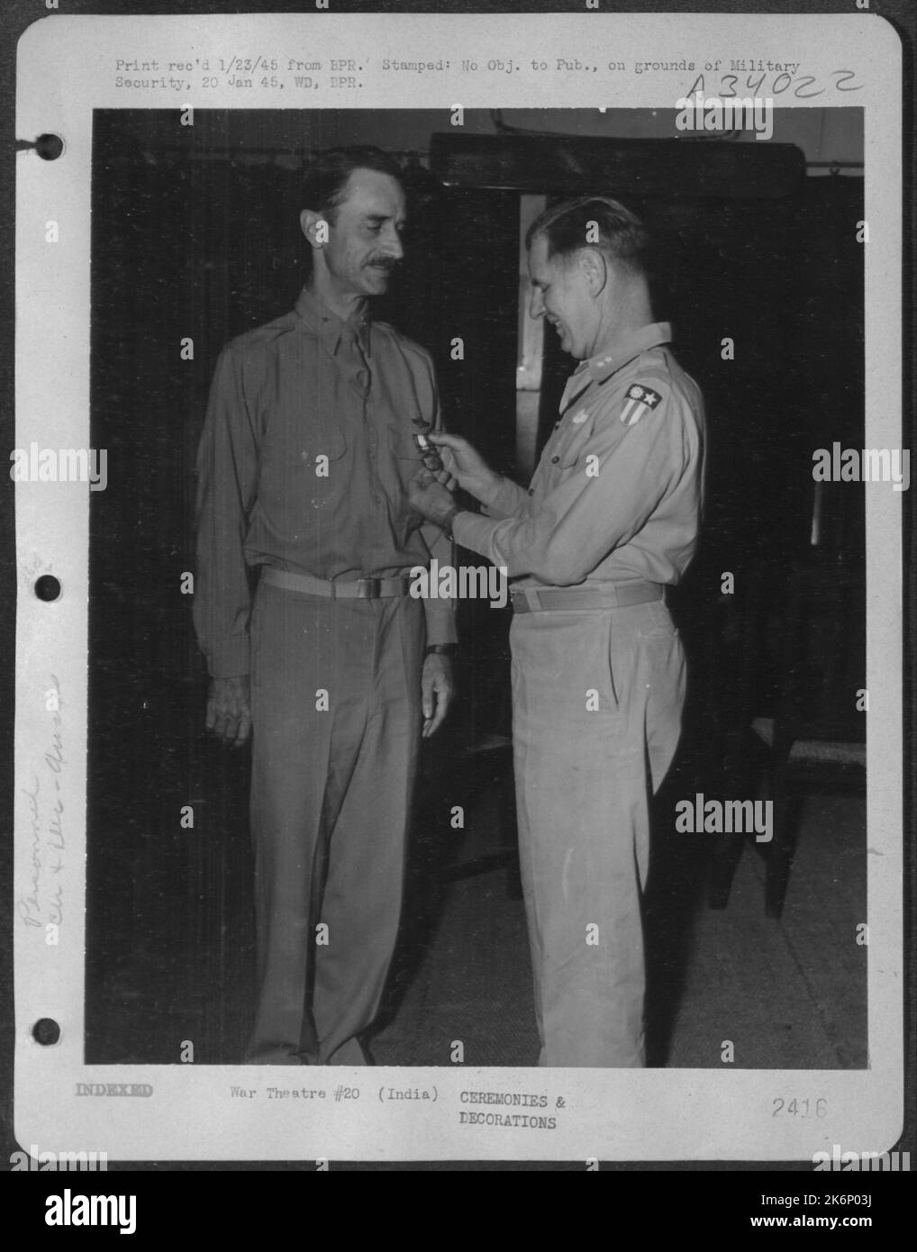 Major General George E. Stratemeyer (right), Commanding USAAF in the ...