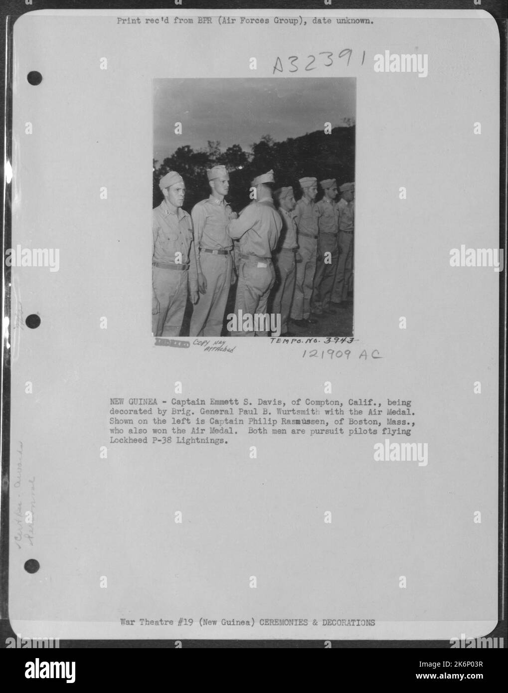 Captain Emmett S. Davis, Of Compton, Calif., Being Decorated By Brig ...