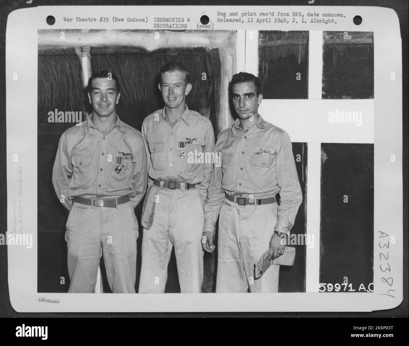 These three pilots were decorated in New Guinea by Brig. General Paul B ...