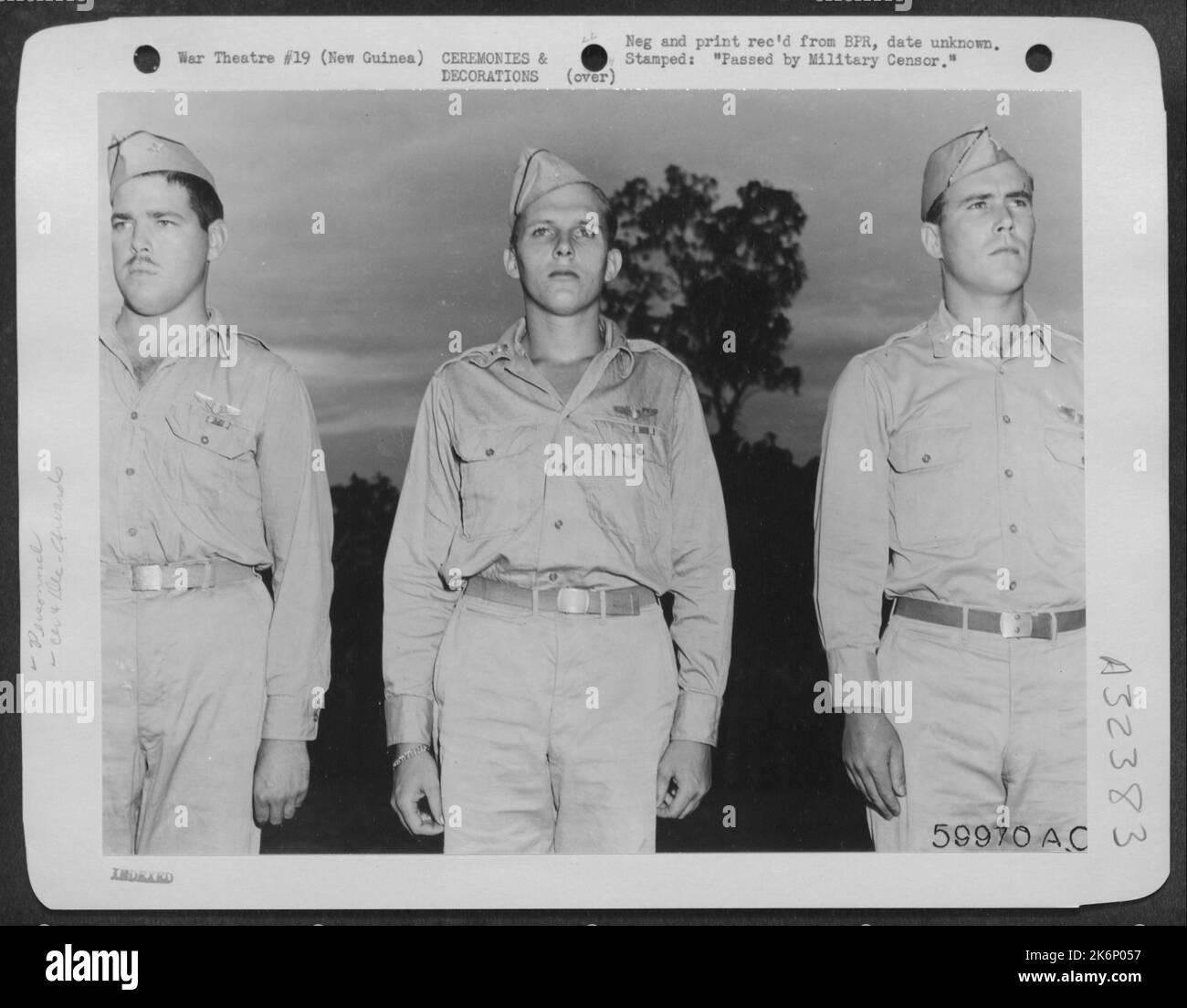 These three airmen, P-38 Lightning pilots, each received the dual ...