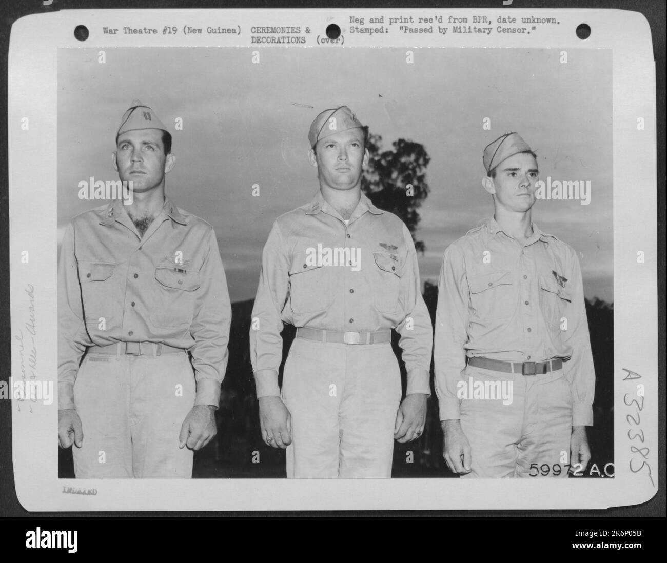 These three American fighter pilots are shown at an advanced base in ...