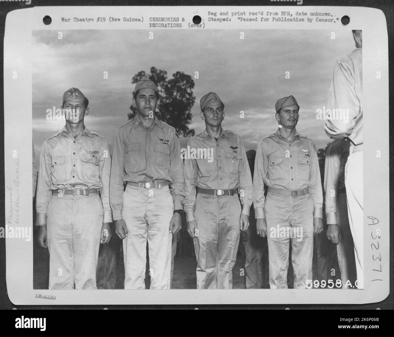 These four airmen, P-38 Lightning pursuit pilots, each won the Air ...