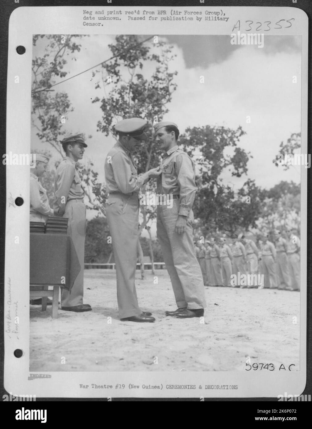 On 17 September 1943 at a ceremony in New Guinea, the Air Medal, the ...