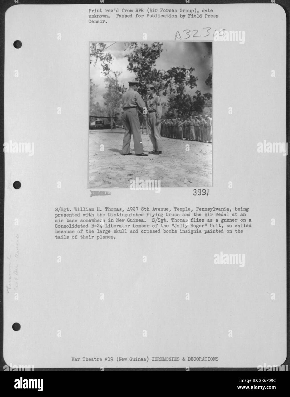 S/Sgt. William H. Thomas, 4927 8th Avenue, Temple, Pennsylvania, being ...