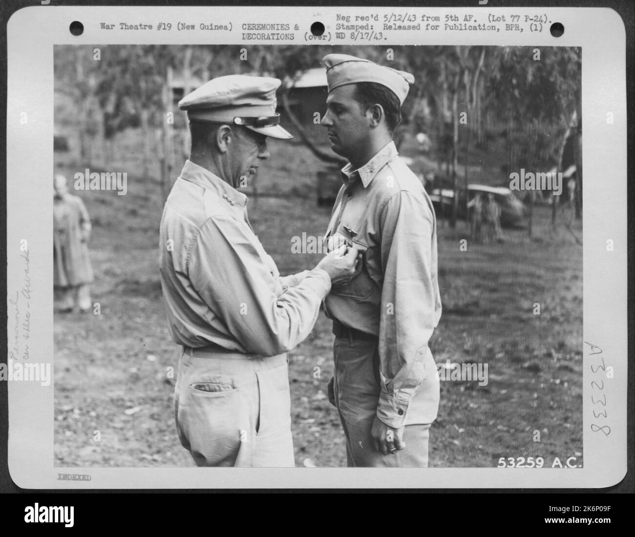 1st Lt. Irving A. Erickson (right) of Oakland, Calif., is shown ...