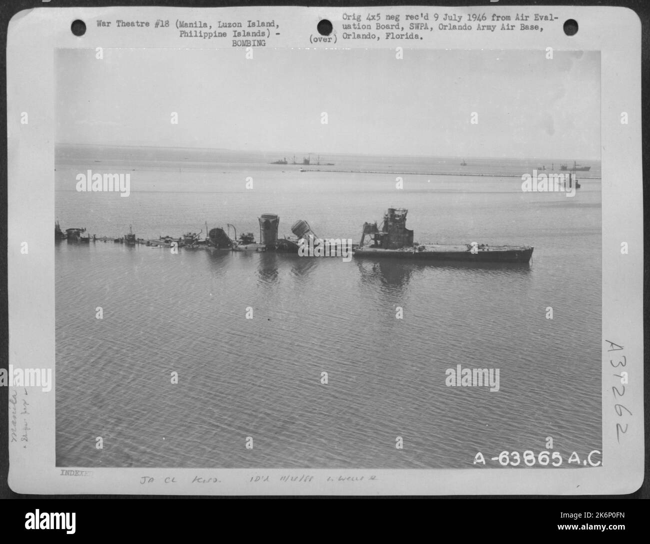 Manila Harbor, Kuma-Natero class light cruiser sunk as a resultl of ...