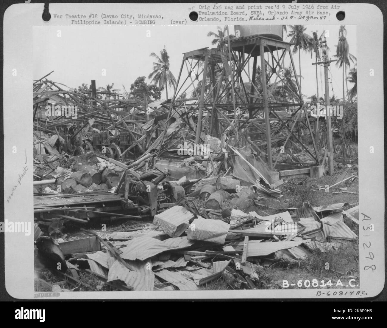Davao City Power Plant After Allied Air Attacks Over This Area In